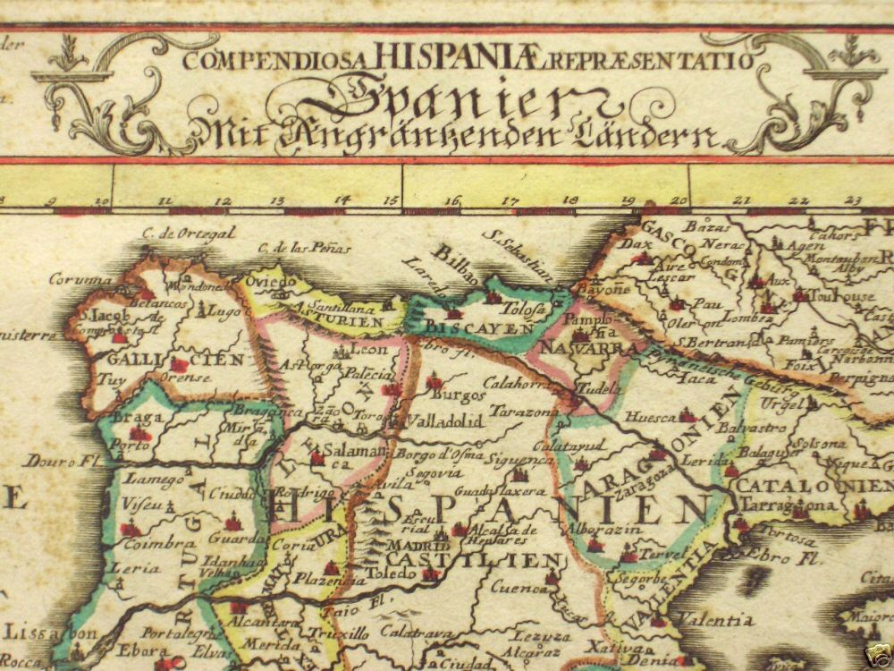 montesdetoledo: Mapa de España. 1710.