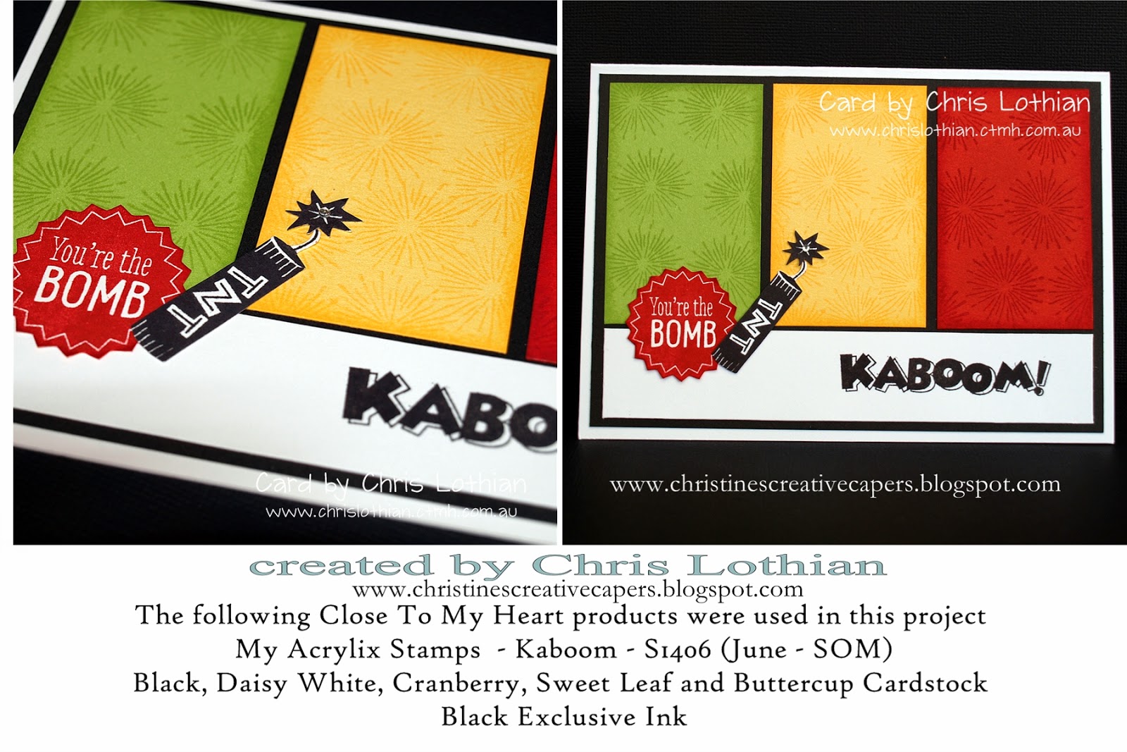 Christine's Creative Capers: A Sketch With A Kaboom!