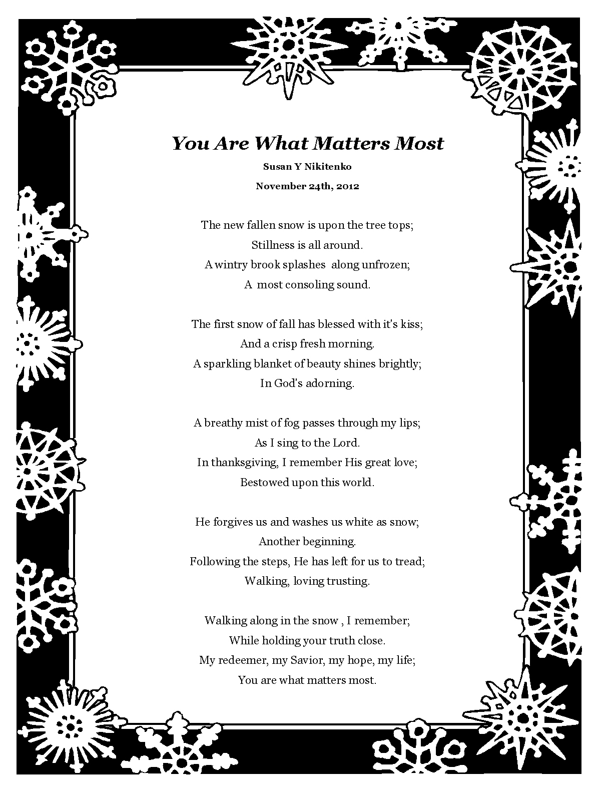 Treasure Box Poetry And Praise: He is What Matters Most