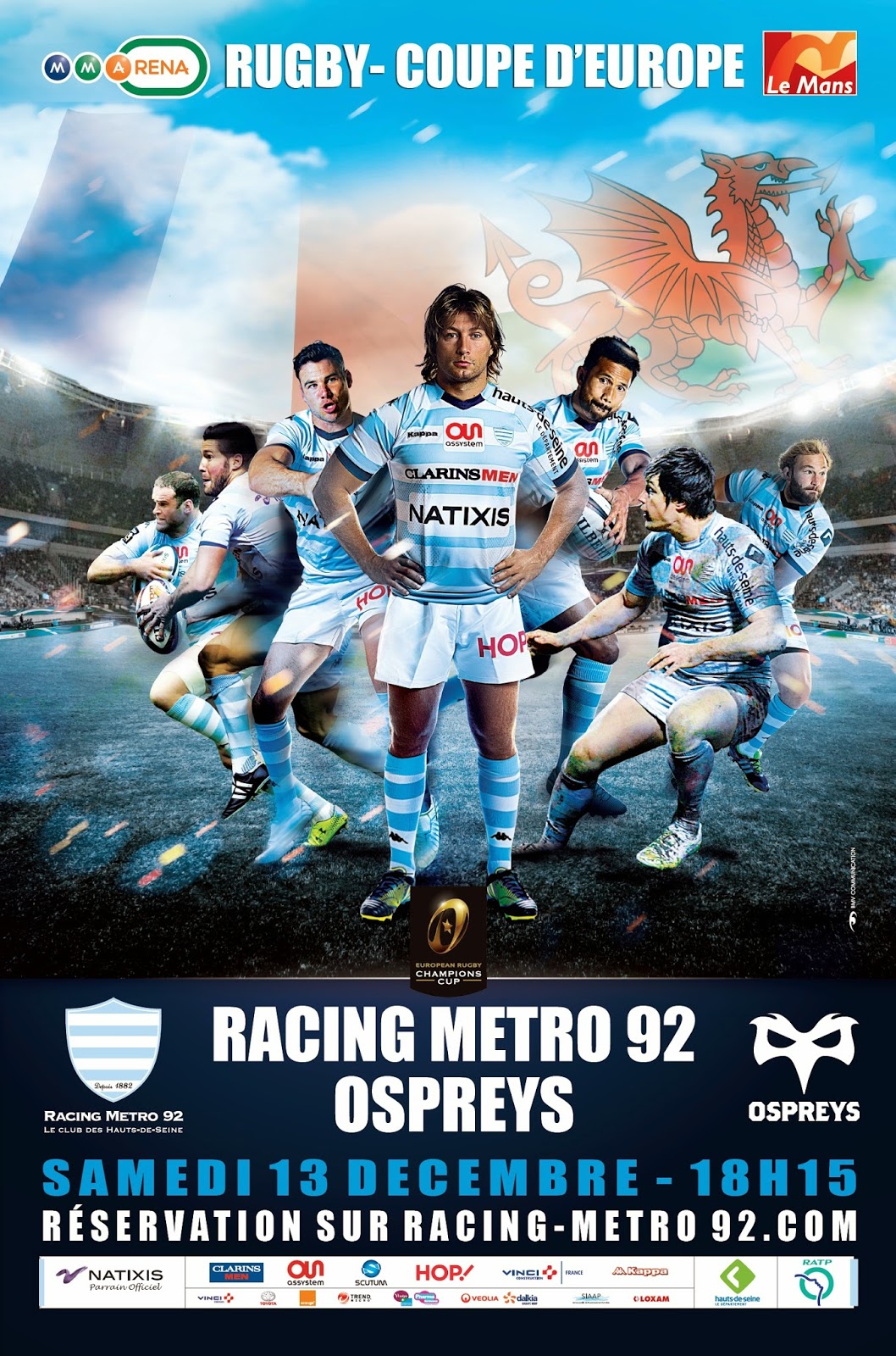 Ecole de Rugby & Jeunes du Dammarie Rugby Club: Racing Métro 92 ...