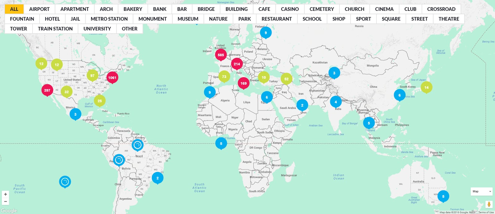 Mapping the filming locations - Vivid Maps