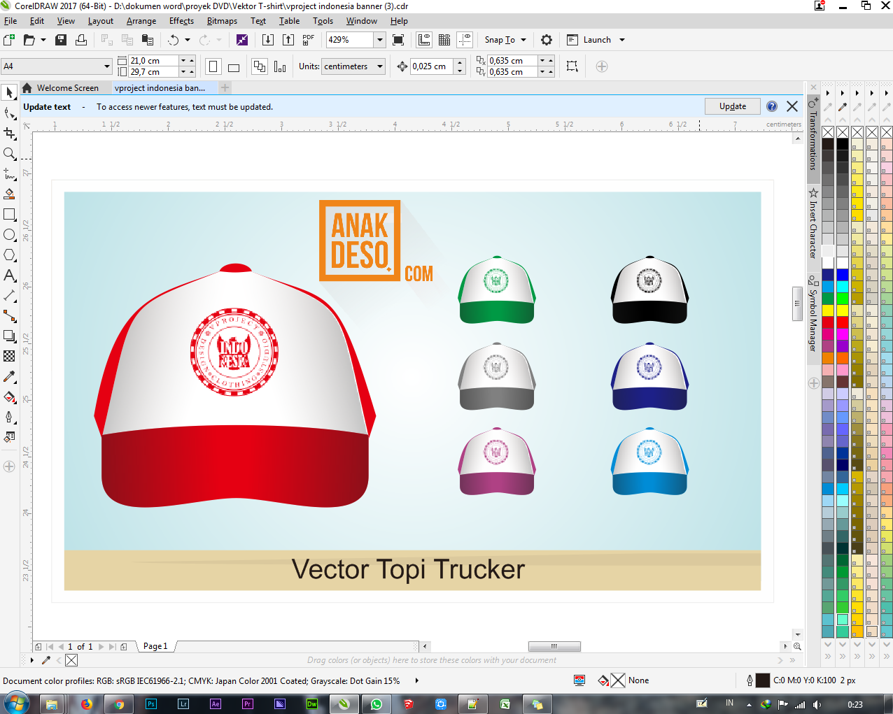 Vector Topi Trucker