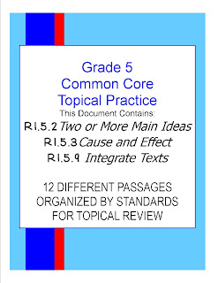 Literacy & Math Ideas: Grade 5 Common Core Reading Assessments ...