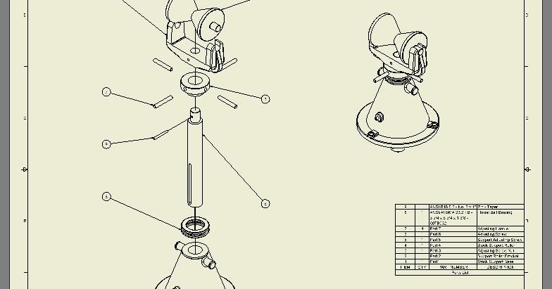dacprofissional: Desenho de vista explodida e de conjunto montado