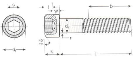 ACADmia: Desenhando Parafusos de cabeça cilíndrica com sextavado interno