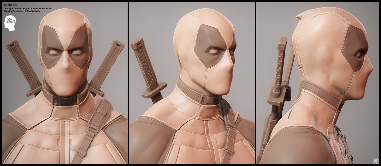 Deadpool 3d model by Alessandro Baldasseroni | Computer Graphics Daily News