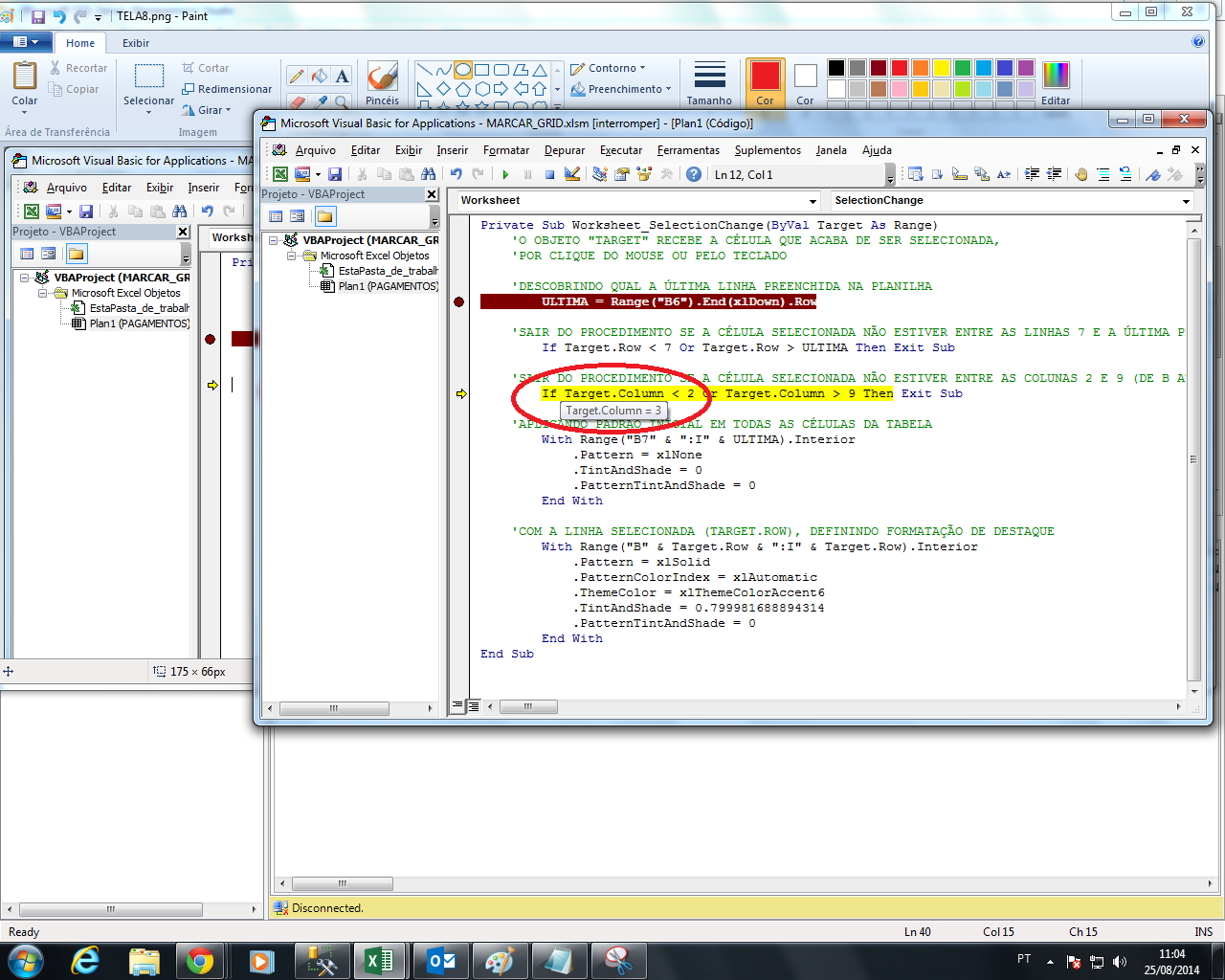 Excelline Office World Excel Vba Destacando Automaticamente A Linha