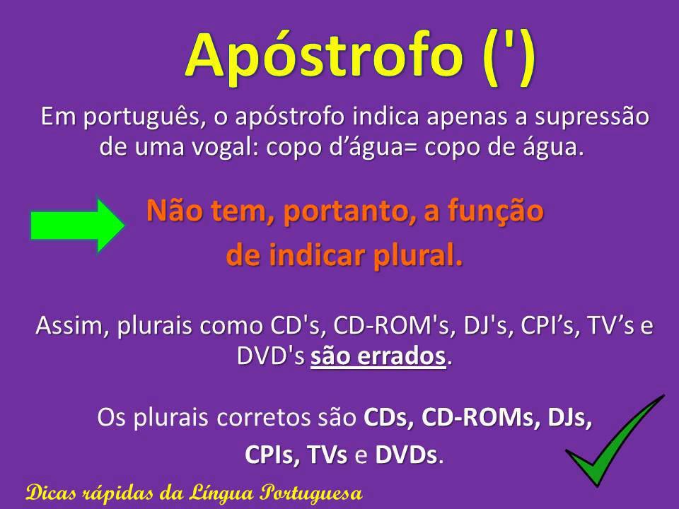 B L O G do A N É Z I O R I B E I R O: Uso do apóstrofo
