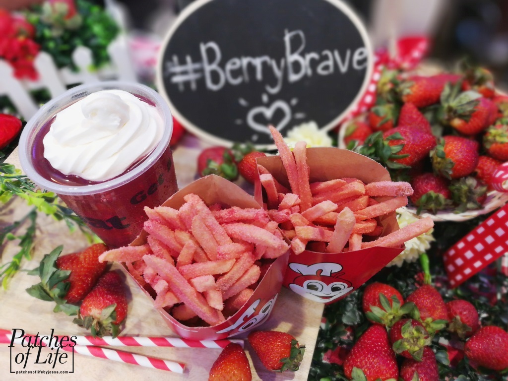 Jollibee: Strawberry Tea Float and Strawberry Fries! - Patches of Life