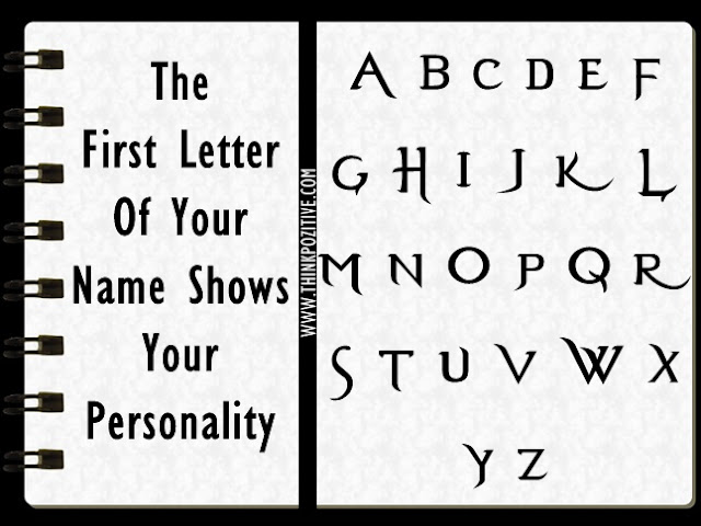 The First Letter Of Your Name Shows Your Personality