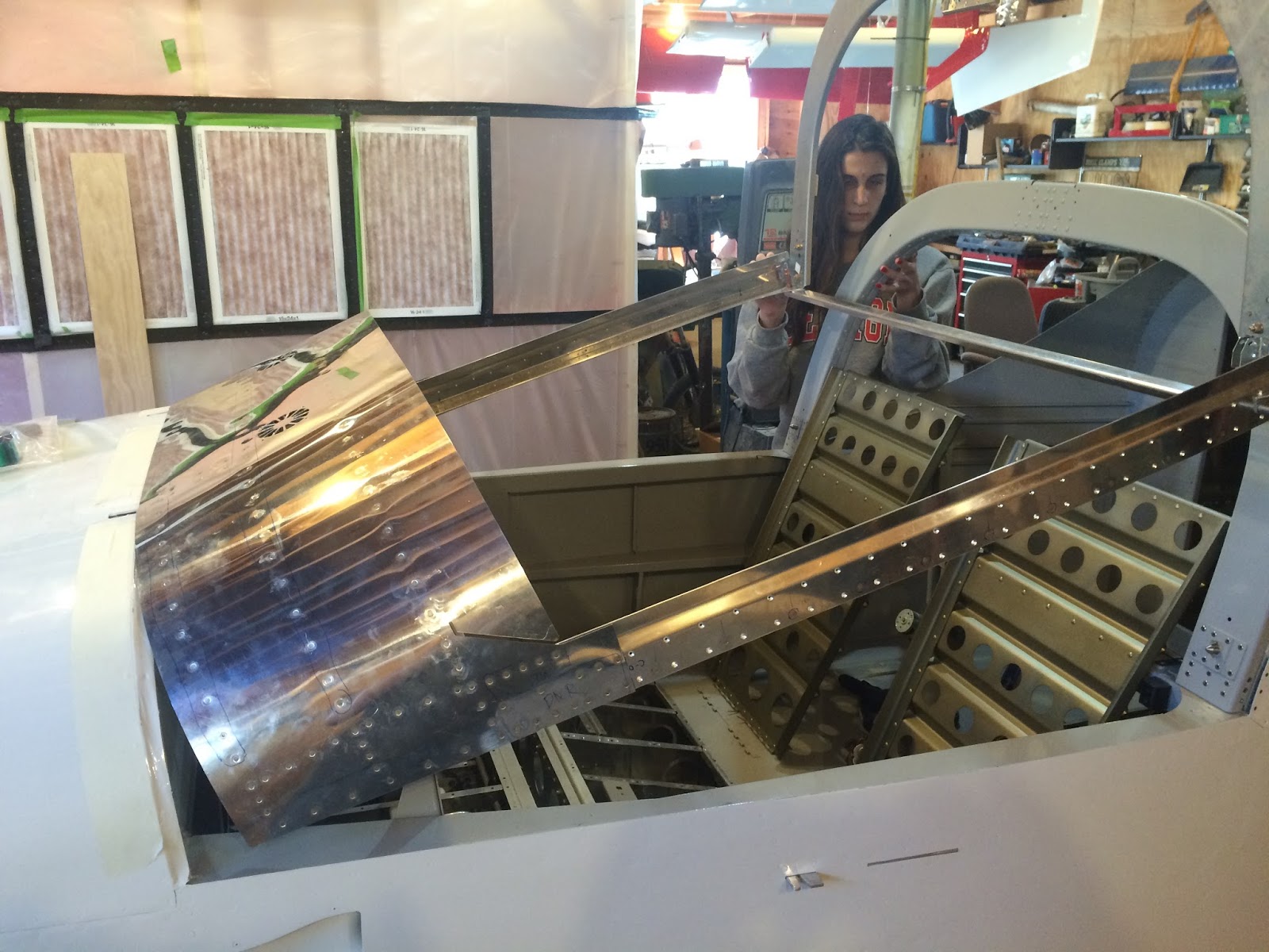 Gordon's RV14 Build: Canopy assembly begins