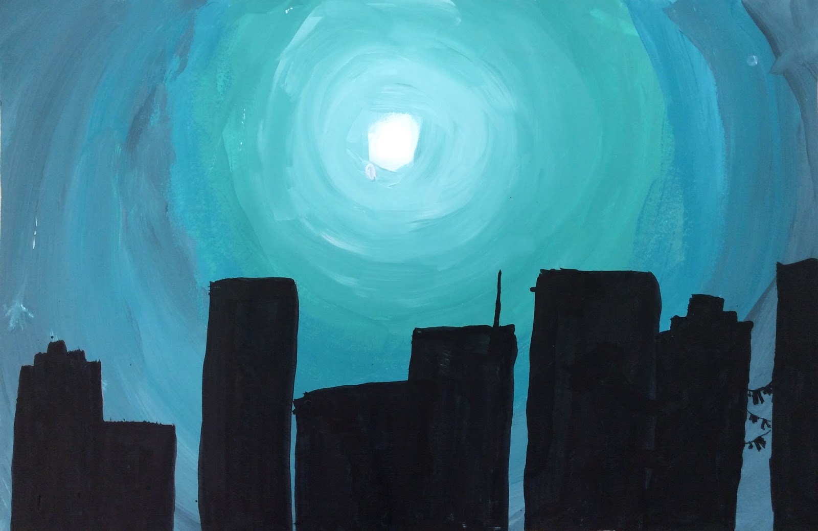 Art with Mrs. Elliott : Monochromatic Scenes in Silhouette