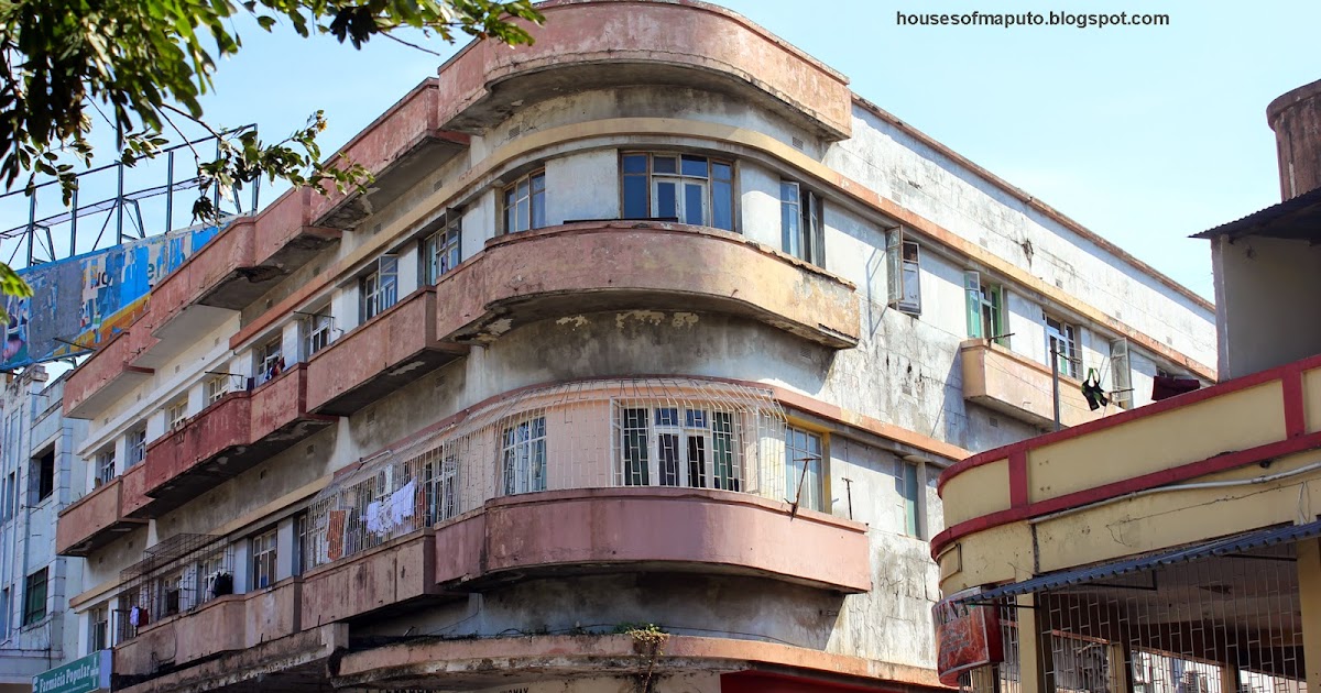 Elegante streamline moderne no Alto Maé dos anos 30-40 em mau estado de ...