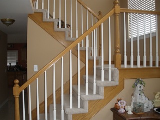 The Yellow Cape Cod: Staircase Makeover~Before and After