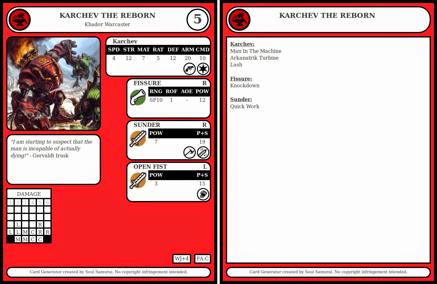 SoulSamurai: Karchev And The Homebrew Card Creator