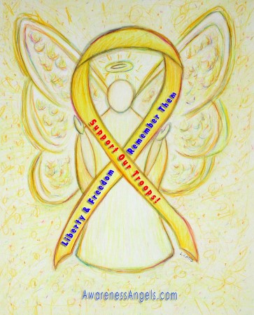 Awareness Angels Art Project: Yellow Awareness Ribbon Angel Meaning
