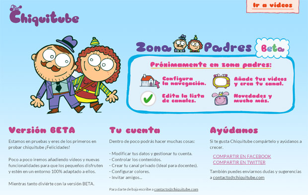EL RINCÓN DE LOS PEQUES: Chiquitube: el primer reproductor Web de ...