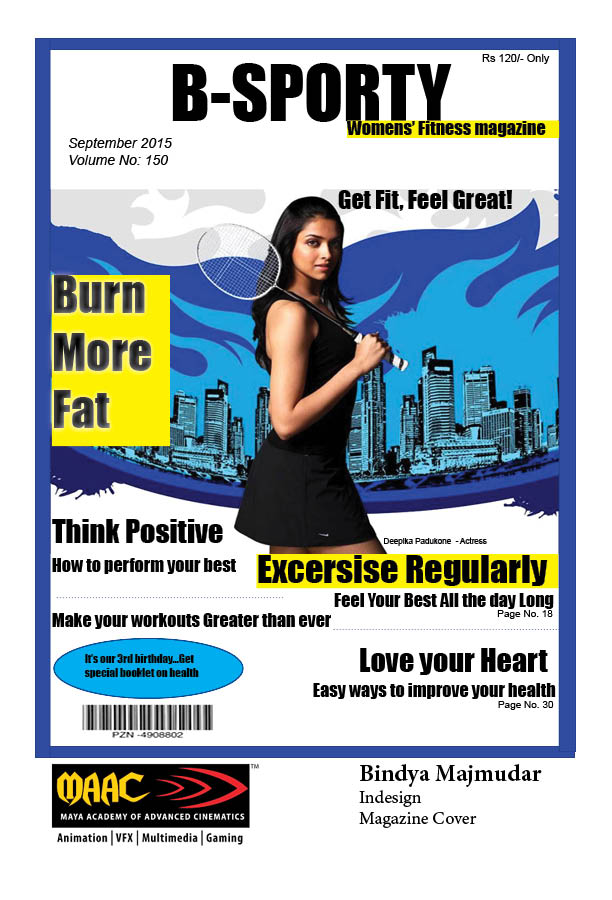 Bindya Pandya Majmudar: Magazine Cover Page - Indesign