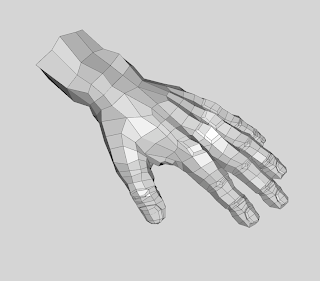 Hand topology - modelling, texturing, rendering, animation tutorial