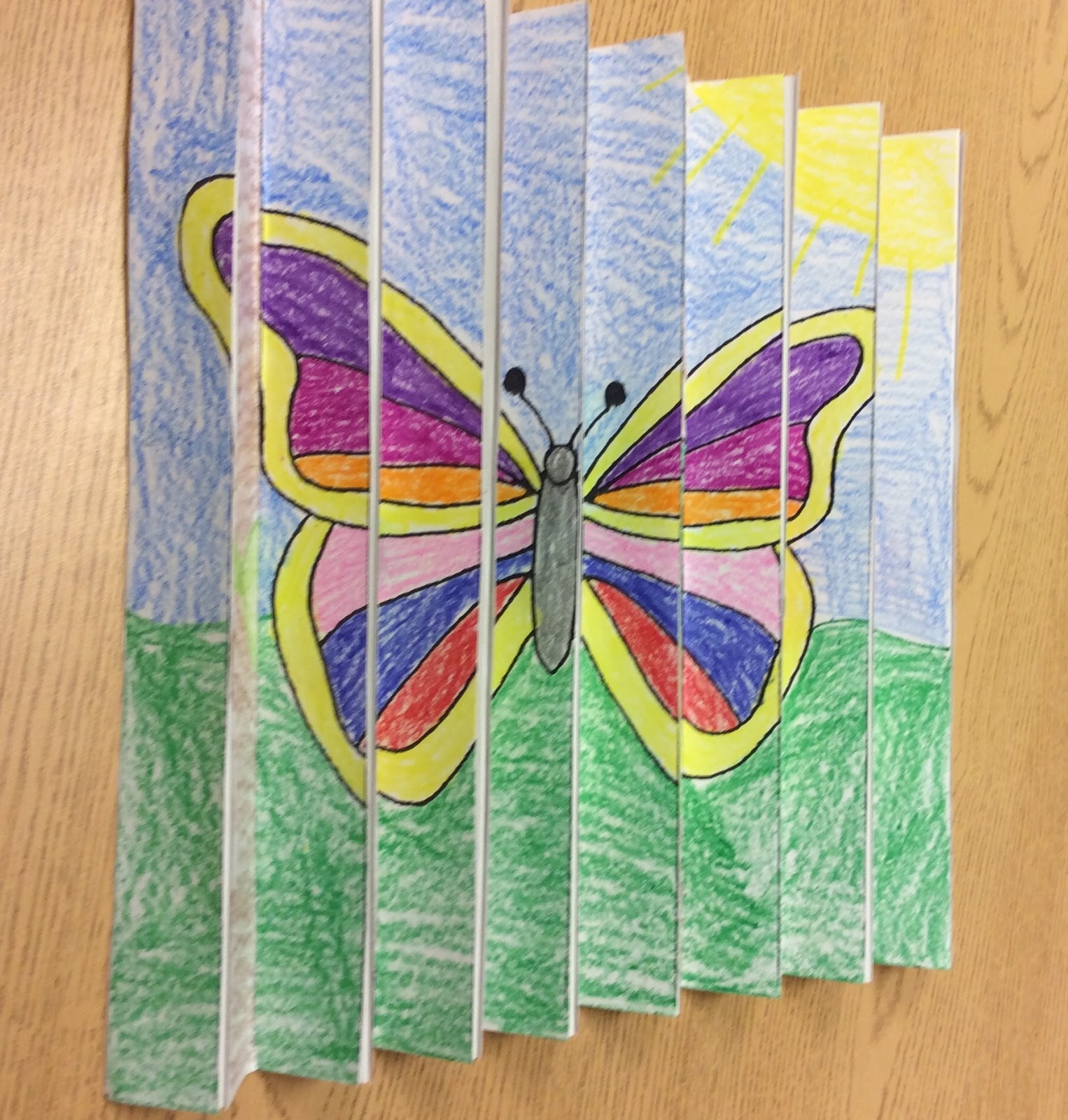 Mrs T s First Grade Class Butterfly Op Art