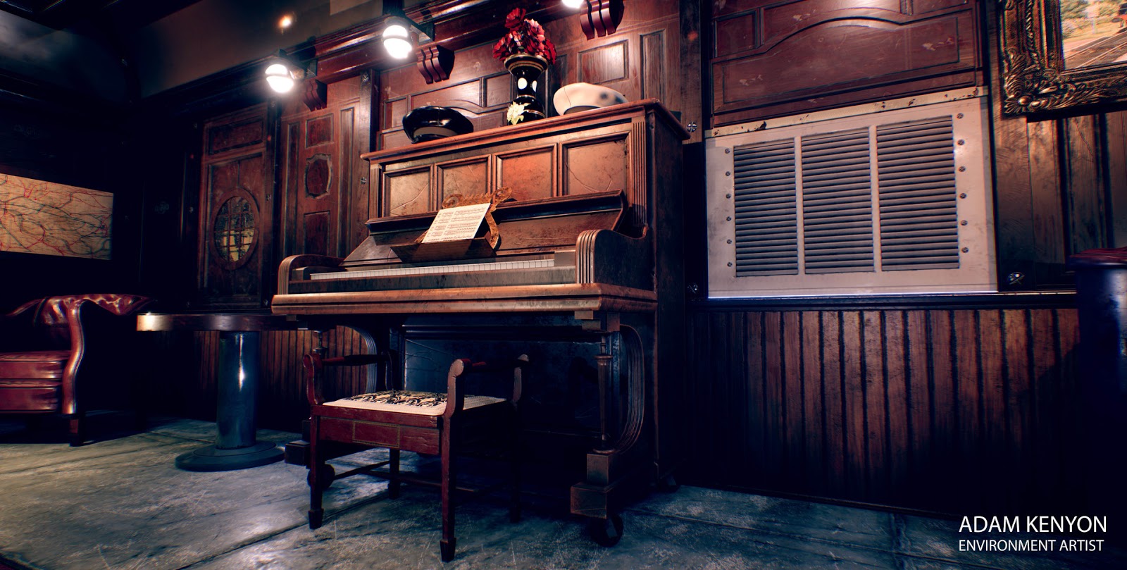 Great Western train interior environment UE4 by Adam Kenyon | Computer ...