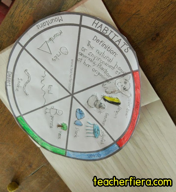 teacherfiera.com: WHEEL OF HABITATS (YEAR 2 UNIT 6)