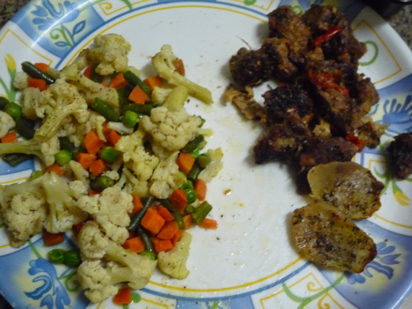 G'Gina's Kitchenette: Roasted beef chunks with baked potatoes and ...