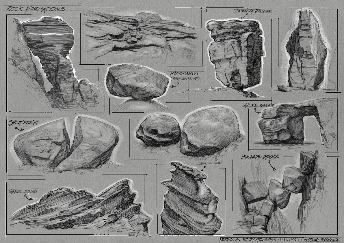 H.H.E.S.: Design sketching: rocks