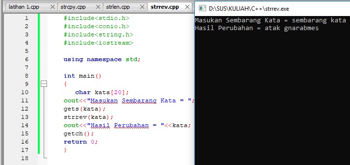 Informatika: Fungsi Manipulasi String C++ Informatika: Fungsi Manipulasi String C++