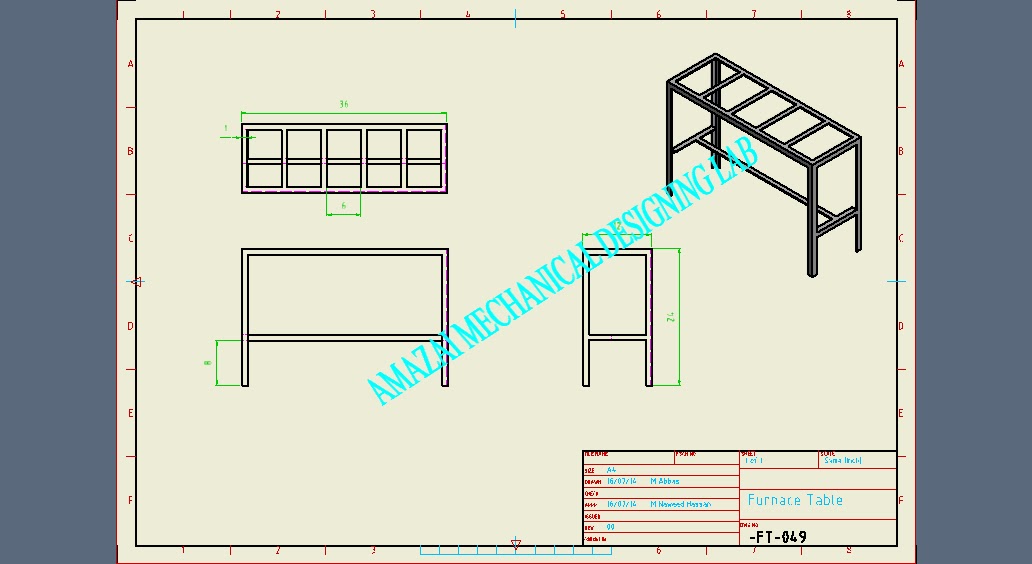 Mechanical Designing Engineering Lab: 2D & 3D drawings & 3D modeling ...
