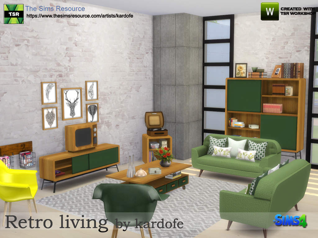 kardofe Creaciones Sims: RETRO LIVING