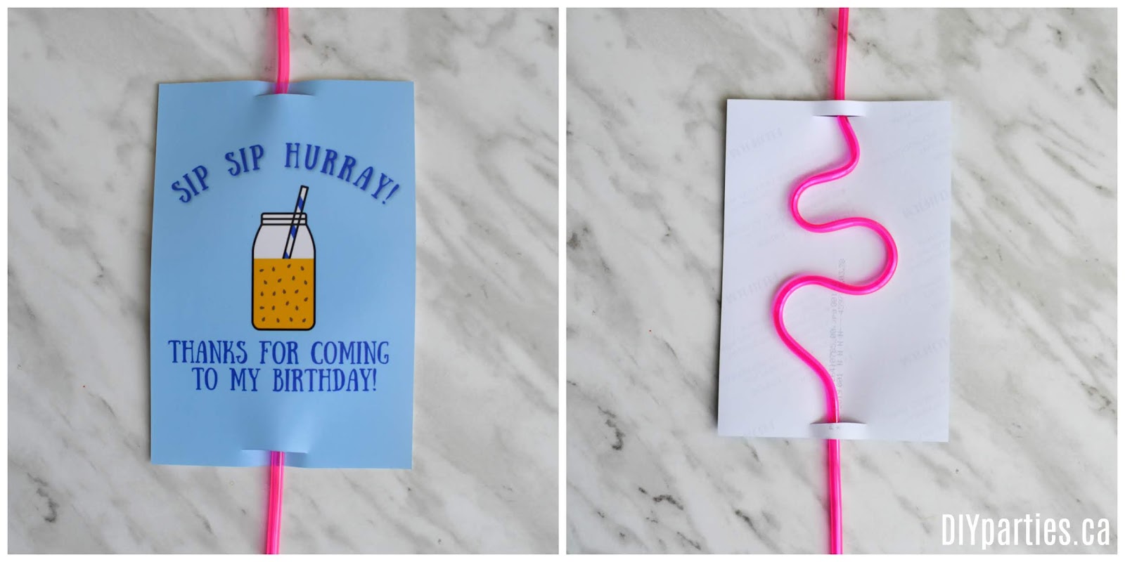 DIY Parties: Crazy Straw PARTY FAVORS... with free printable tags