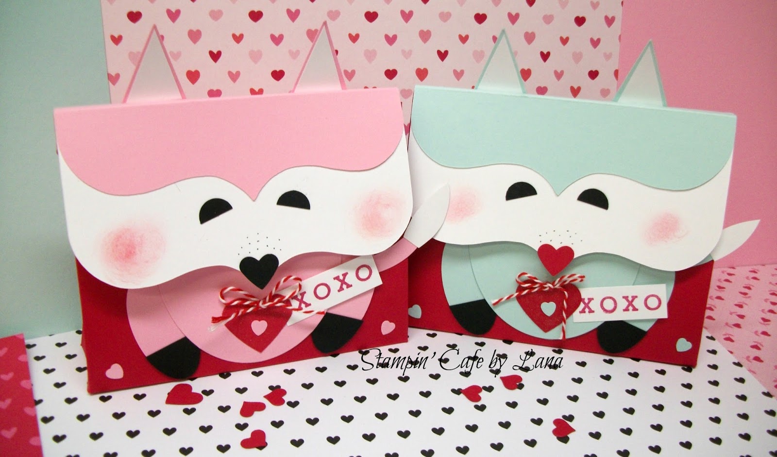 Stampin' Cafe by Lana: Little Fox Valentine Treat Boxes