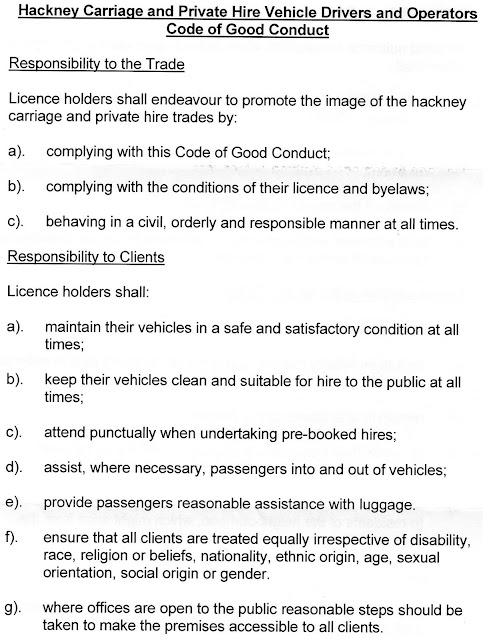 Taxi Tales: Code of Conduct