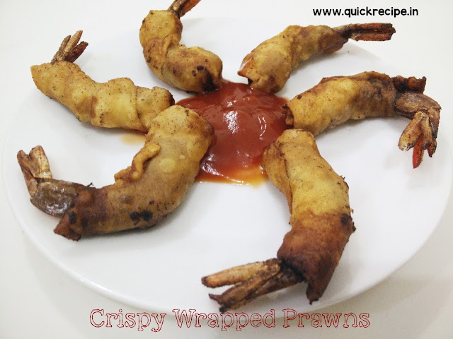 Crispy Wrapped Prawns