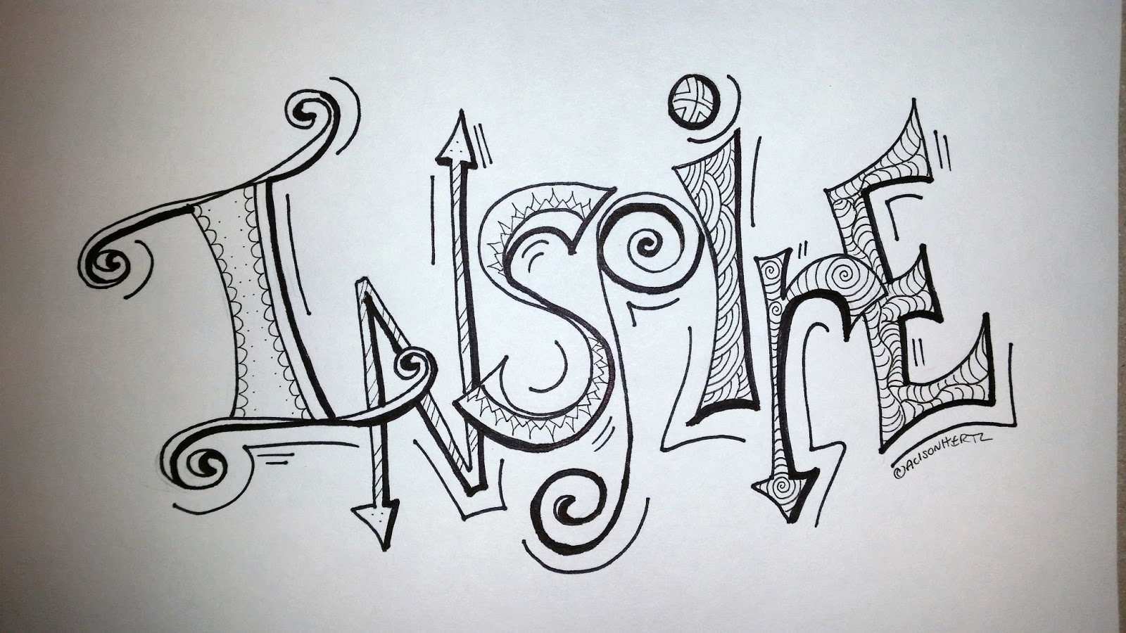 On My Mind: A Month of HAND LETTERING in Doodle Day