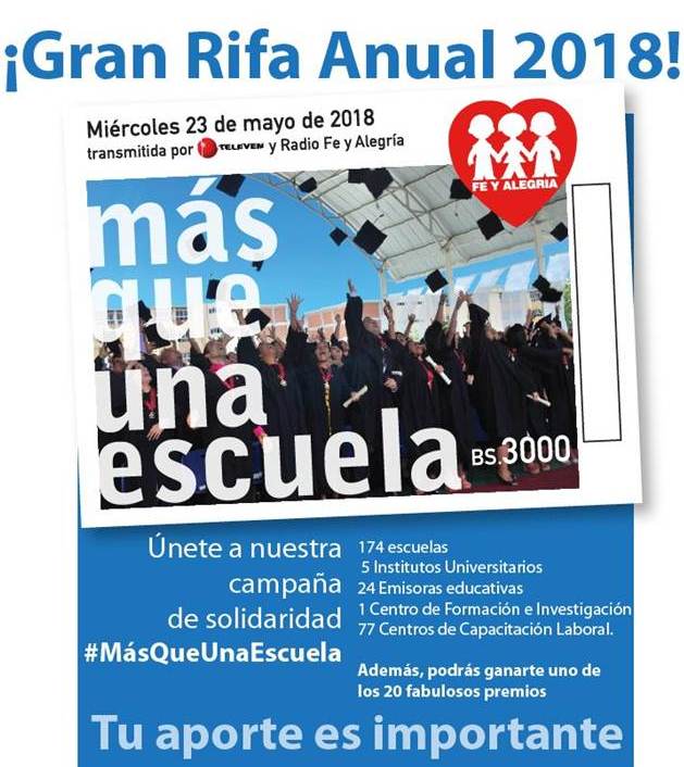 FE Y ALEGRÍA JESÚS RAFAEL SOTO - PUERTO ORDAZ: Llegó La Gran Rifa De Fe ...