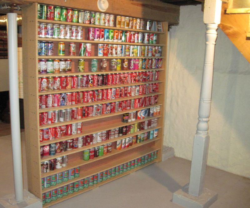 Soda Can Collection: Stocking the First Set of Shelves