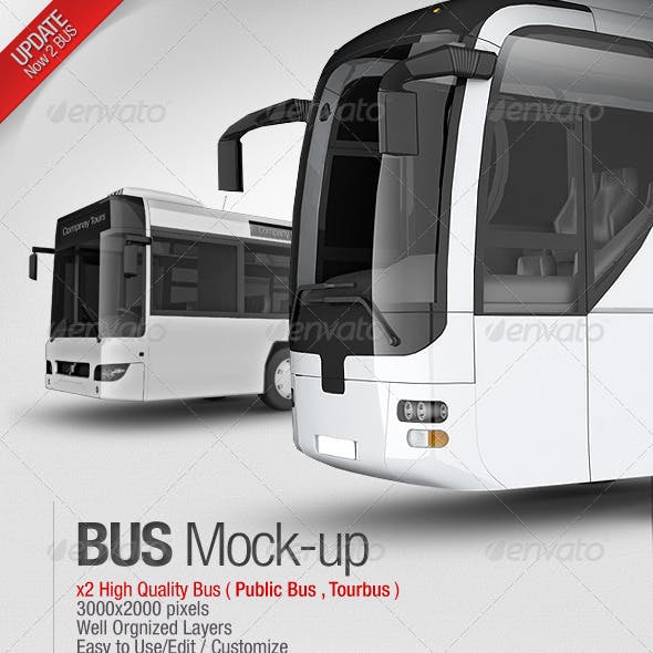 160+ Best Bus Mockup Templates | Free & Premium