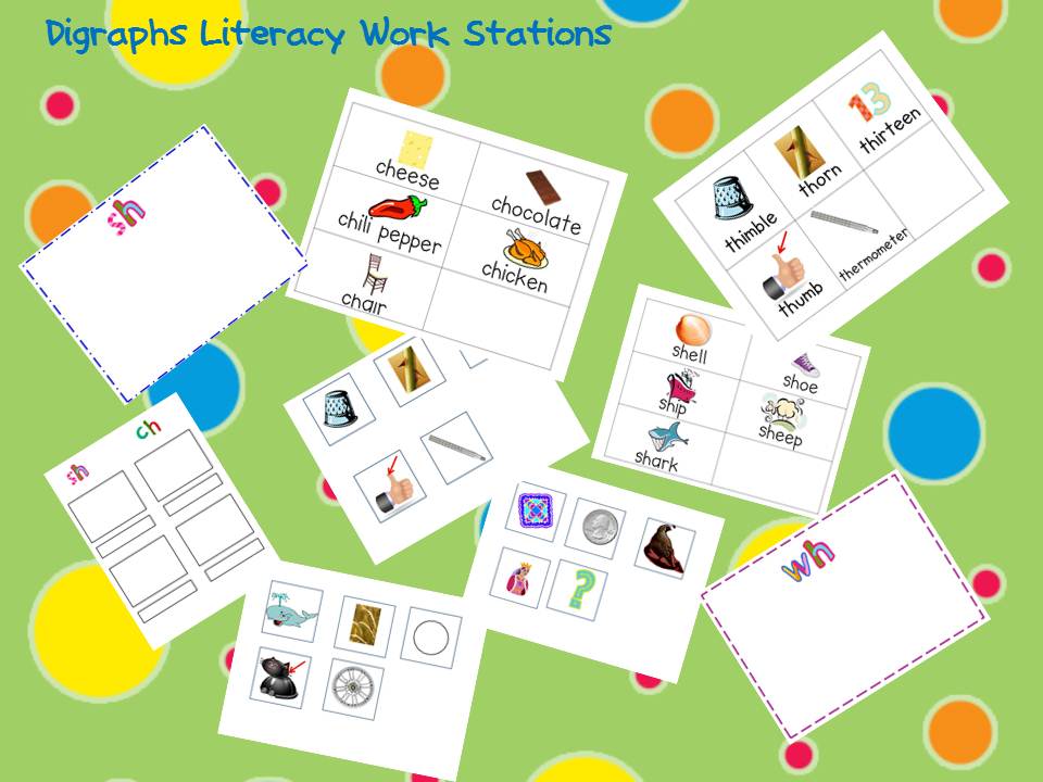 A Teacher's Touch: Digraphs Literacy Workstations