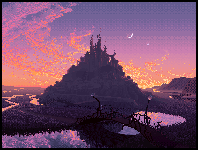 Pixels Mil: Parajes pixelados de ensueño con Canvas Cycle