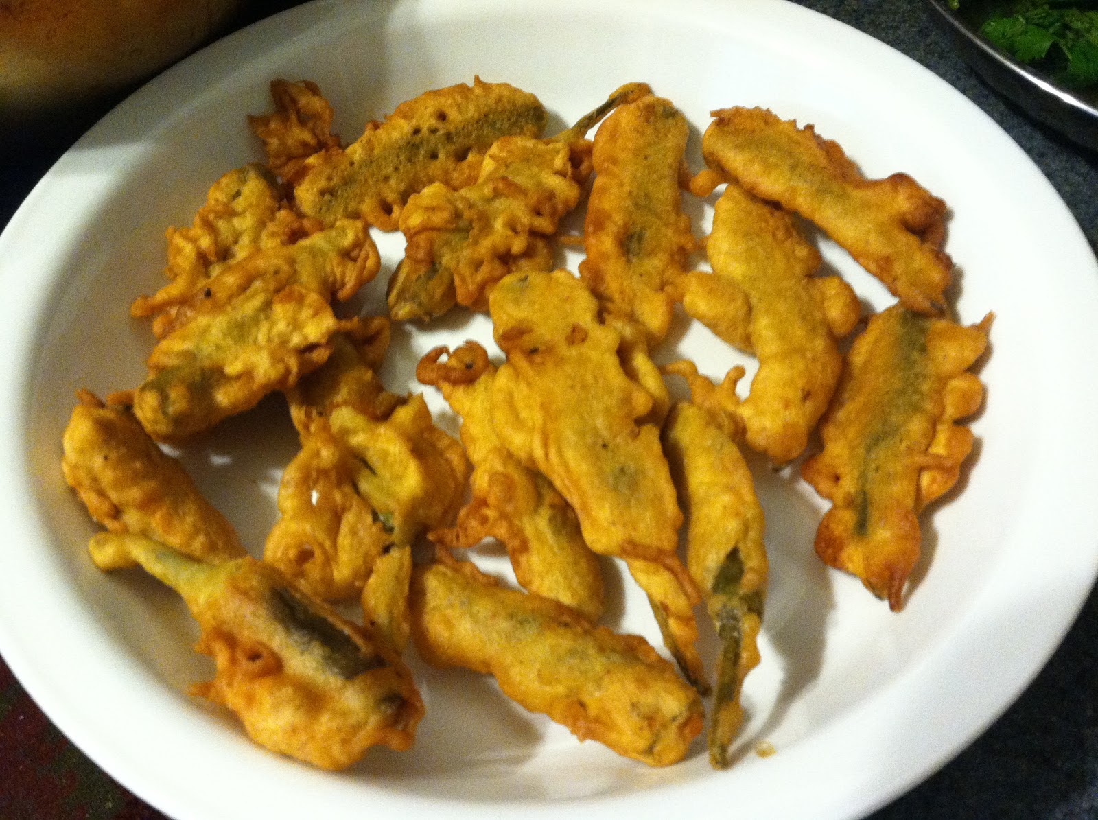 Chef Vani's Kitchen: Mirchan Ja Pakoda (chilli pepper fritters)