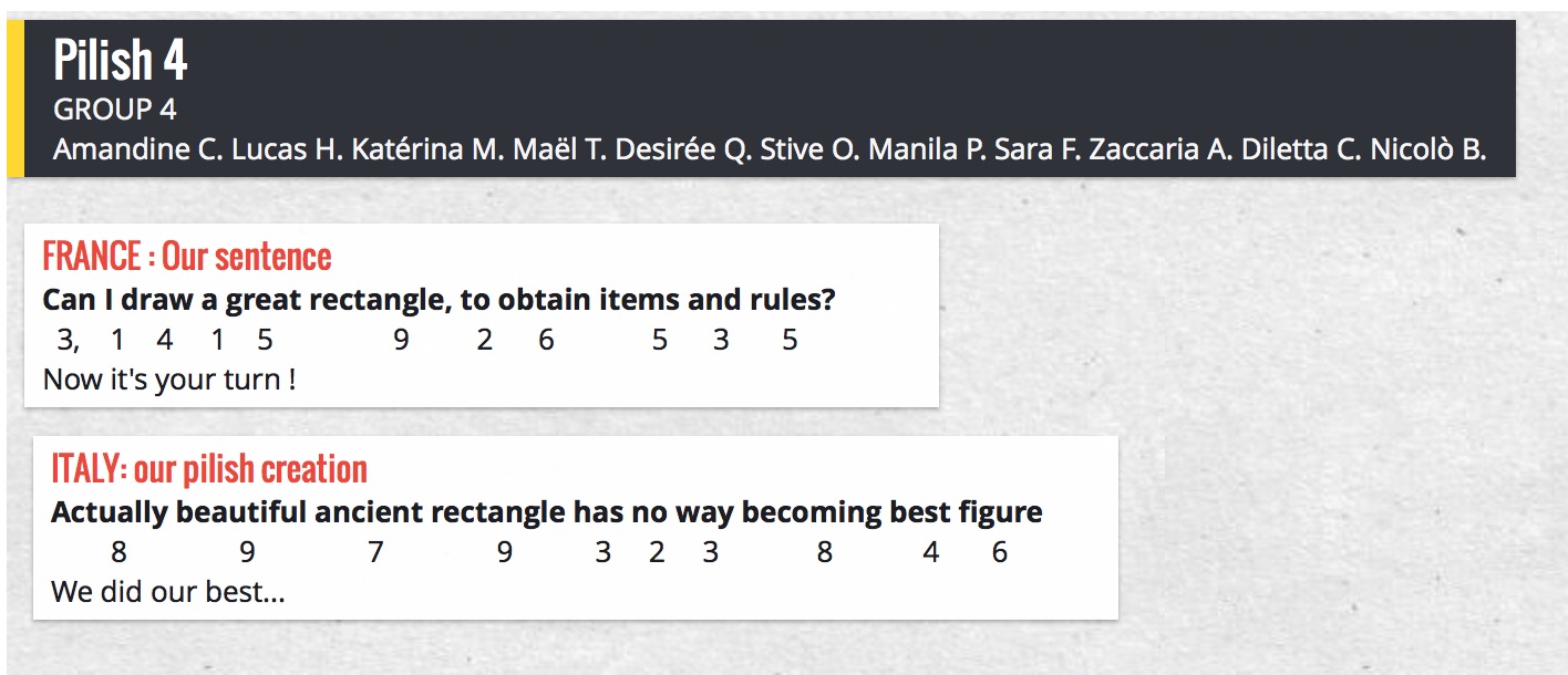 Our Pi Adventure: ITALY: Pilish creations (part 2)