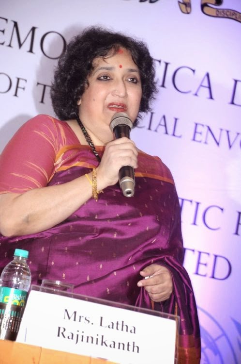 Mrs. Latha Rajinikanth Press Meet Stills!!! Welcome and Introduction to ...