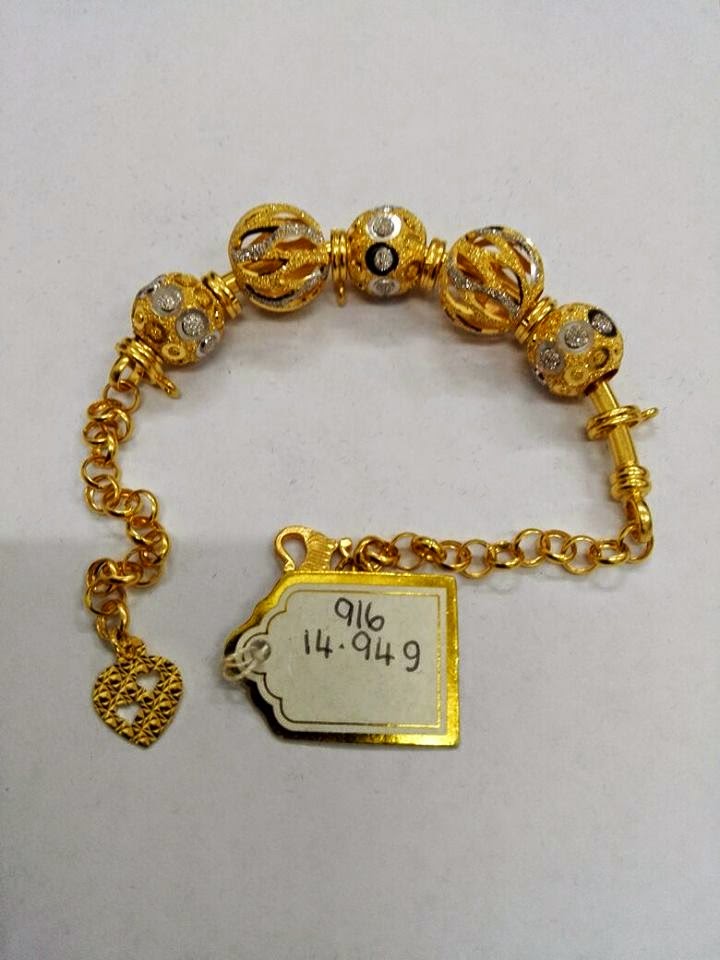 MABA GOLD ENTERPRISE: Rantai Tangan Pandora Emas 916..Harga RM 160/g ...