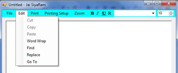C# Notepad: Notepad Built in C# GUI