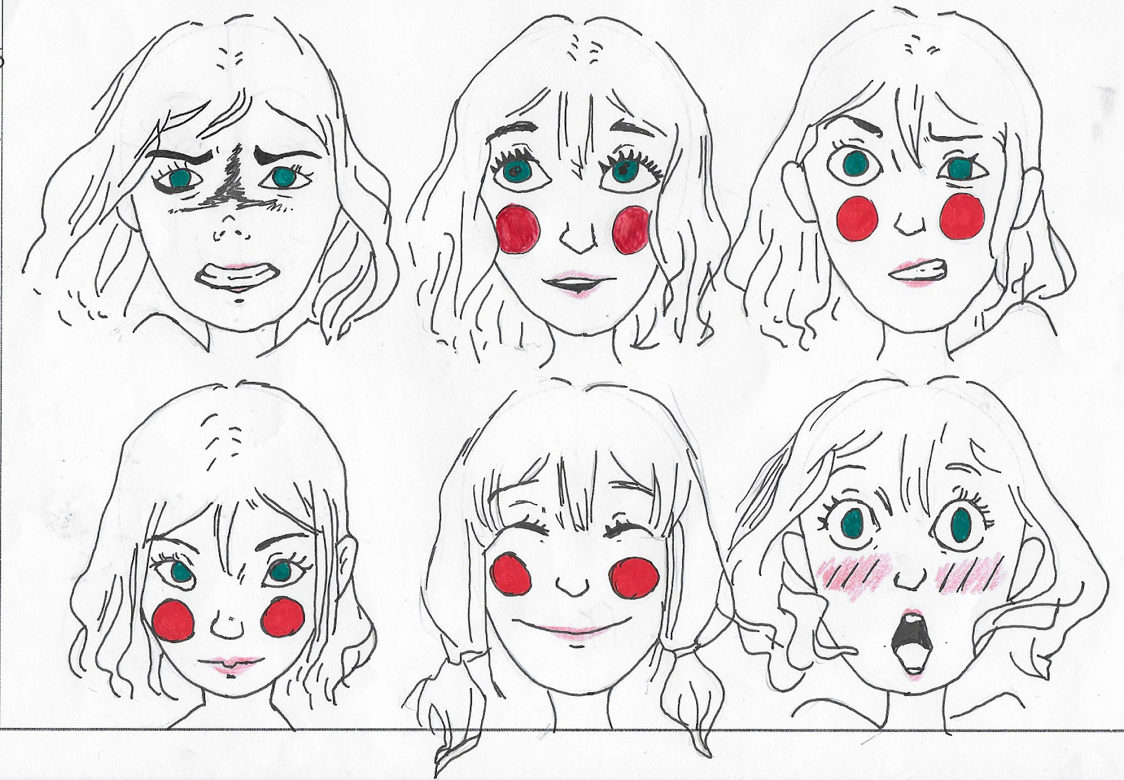 Geometry and Arts: 2017-18. Comic. Face expressions