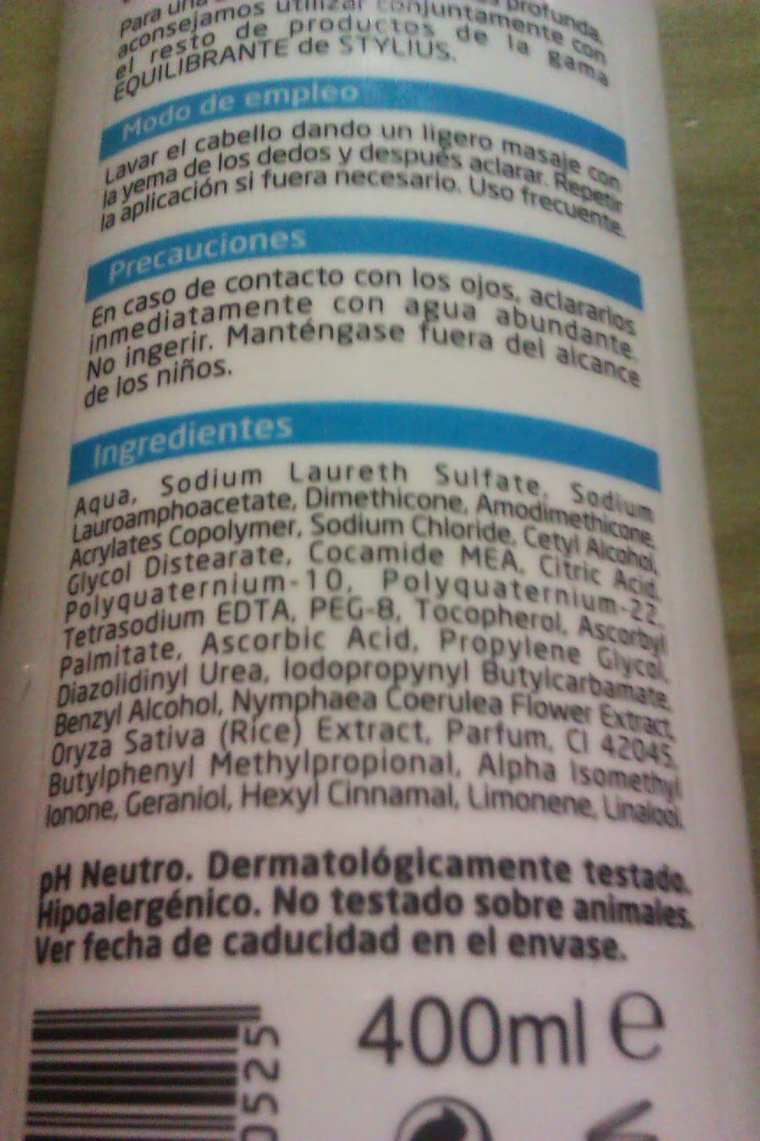 Cosas a tener en cuenta: Champú Stylus Deliplus