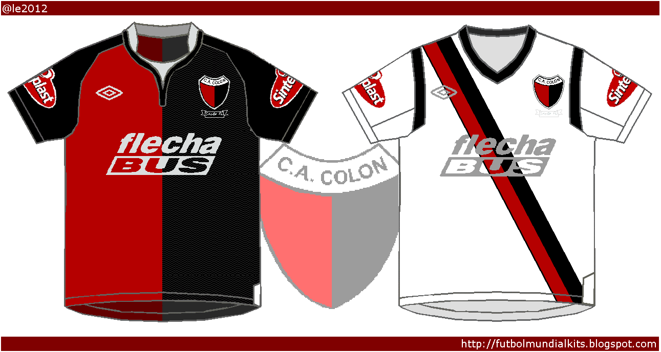 Fútbol Mundial Kits - Uruguay: C. A. Colón - 2012 (home, away y third)