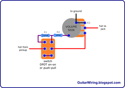 The Guitar Wiring Blog - diagrams and tips: Volume Drop Switch - Guitar Mod